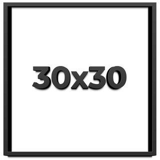 30x30 Shadow Box Frame Black | 1 inches Deep Real Wood Contemporary ...