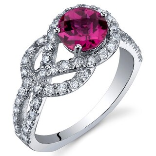 Sterling Silver 1 ct Created Ruby Birthstone Ring - Bed Bath & Beyond ...