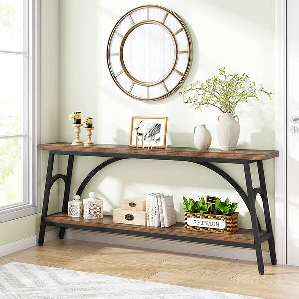 Extra Long Console Table 70.8 Inch Narrow Sofa Tables Entryway Table ...