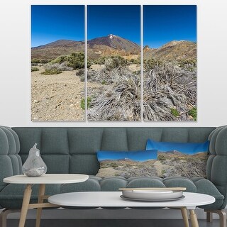 Designart "Caldera of the Volcano Teide" Contemporary Landscape Canvas ...