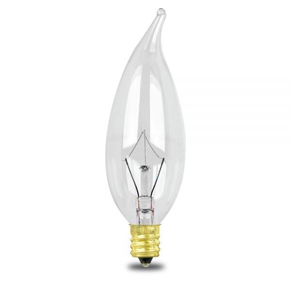 Feit Electric 25CFC/15-130 Flame Tip Incandescent Light Bulb, 25 Watt ...