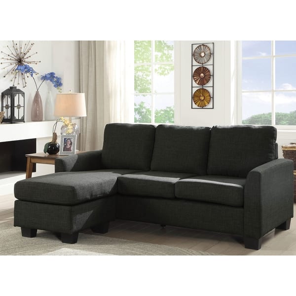 Jiko Contemporary Linen Fabric Sectional Sofa by Furniture of America ...
