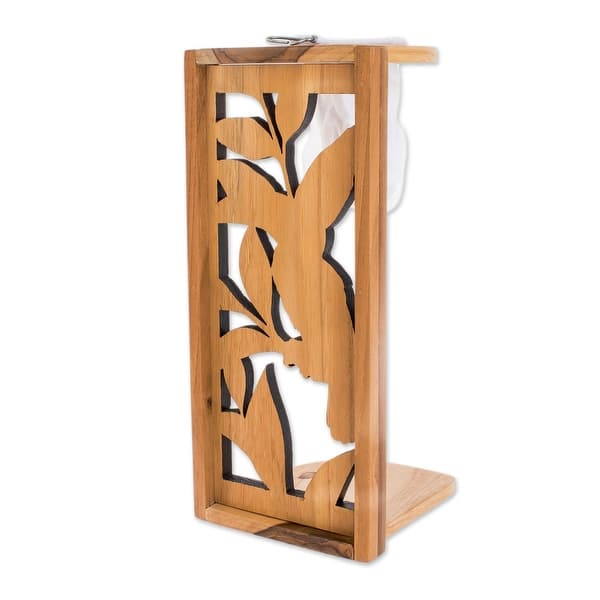 Novica Handmade Toucan Beverage Teak Wood Single-Serve Drip Coffee ...