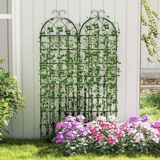 2/4Pack 6 FT Tall Trellis Galvanized Steel Trellis for Climbing Plants ...