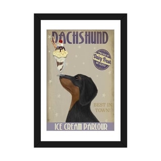 iCanvas "Dachshund, Black and Tan, Ice Cream" by Fab Funky - Bed Bath ...