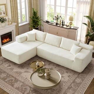 OVIOS Cloud Velvet No Assembly Required Chaise Sofa - Bed Bath & Beyond ...