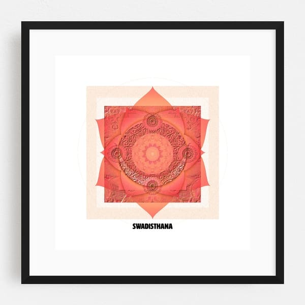 Sacral Chakra Sacred Geometry Collage Fine Art Yoga Art Print/Poster ...
