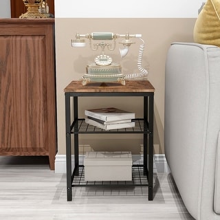 3-layer side table bedside table storage rack - Bed Bath & Beyond ...