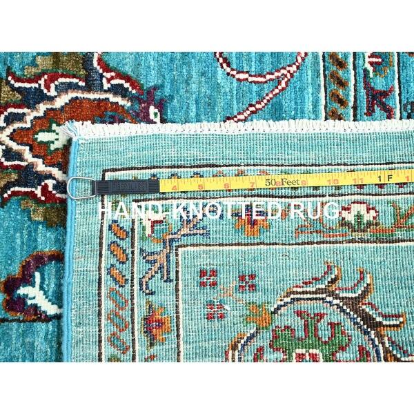 Shahbanu Rugs Latigo Bay Blue Afghan Sultani Pomegranate Design All ...