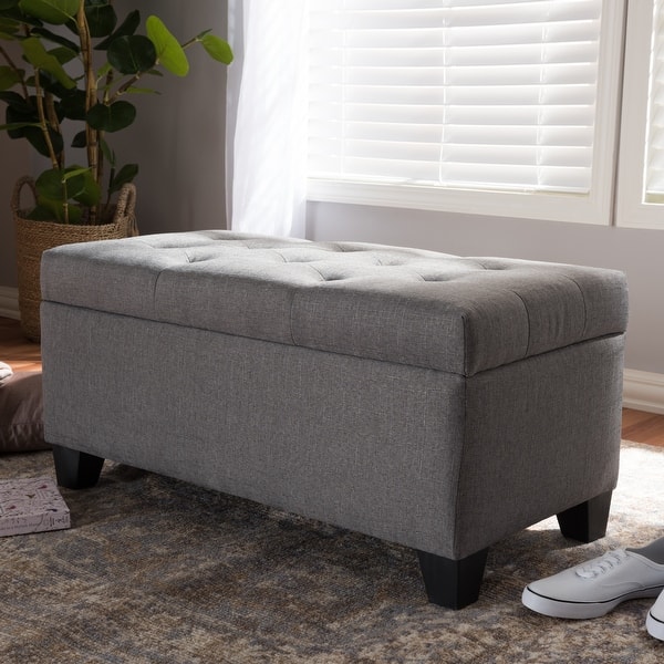 Contemporary Fabric Storage Ottoman by Baxton Studio - On Sale - Bed ...