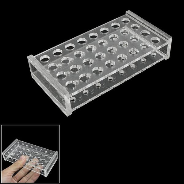 Laboratory Clear Plastic 32 Sockets 6mm Dia 0.2ml Centrifuge Tube Rack ...
