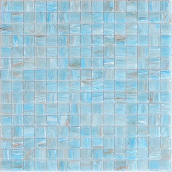 Apollo tile 12" x 12" Celestial Glossy Light Blue Glass Tile (20 sq ft ...