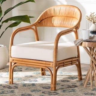 Marisa Bohemian Light Honey Rattan Arm Chair - Bed Bath & Beyond - 40721453