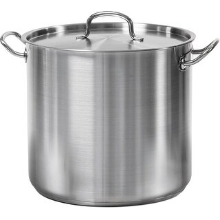 Pro-Line Stainless Steel 24-Quart Stock Pot with Lid, Extra Large Soup ...