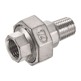 Pipe Fitting Union Male to Female Thread 304 Stainless Steel Silver ...