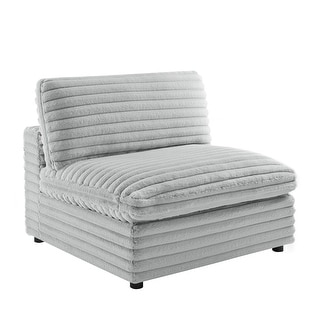 Josephine Armless Slipper Chair in Wide Plush Cord-Like Fabric by ...
