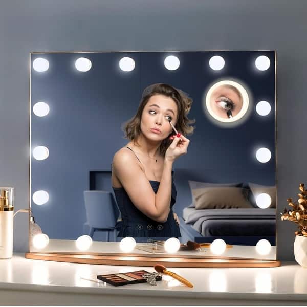 lighted makeup mirror large