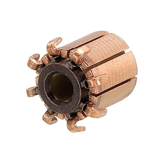 Electric Motor Commutator 8 Gear Teeth 4mm ID 10.4mm OD - Copper - Bed ...