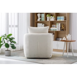 Chenille Barrel Chair 360° Swivel Accent Chair Living Room Leisure Arm ...