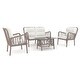 Gala 4 Pc Seating Set w/cushion-Cappuccino - Bed Bath & Beyond - 37590754