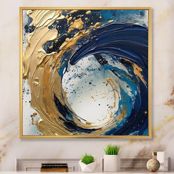 blue framed artwork