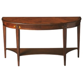 Astor 54"W Wood Demilune Console Table - Bed Bath & Beyond - 12079585