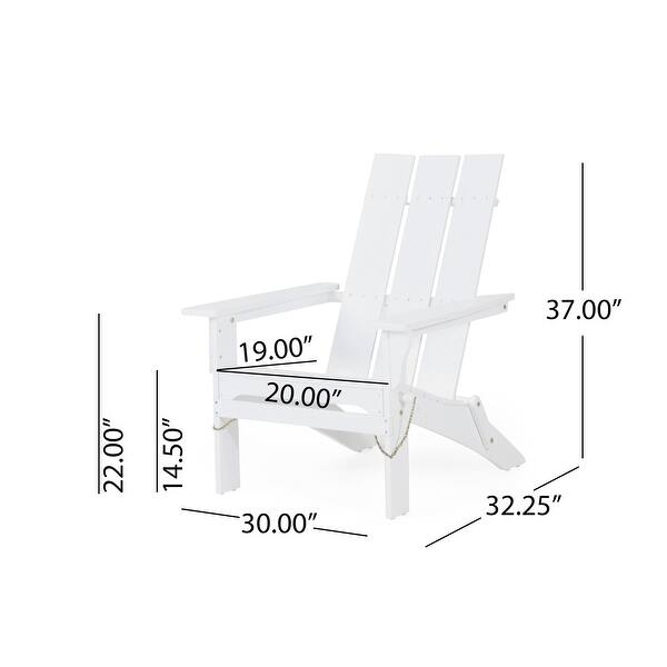 Zuma Outdoor Outdoor Acacia Wood Foldable Adirondack Chairs (Set of 2 ...