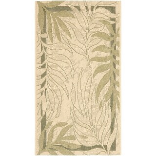 Gertmenian Paseo Paume Green Casual Palm Leaf Flatweave Indoor/Outdoor Area Rug - On Sale - Bed ...