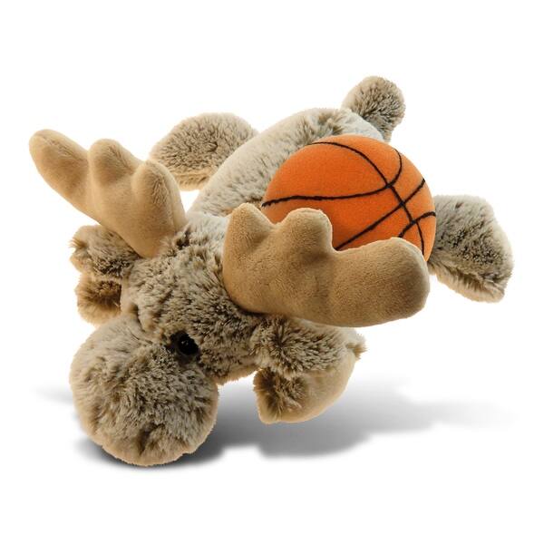 DolliBu Soft Huggable Moose Stuffed Animal with Basketball Plush - 9.5 ...