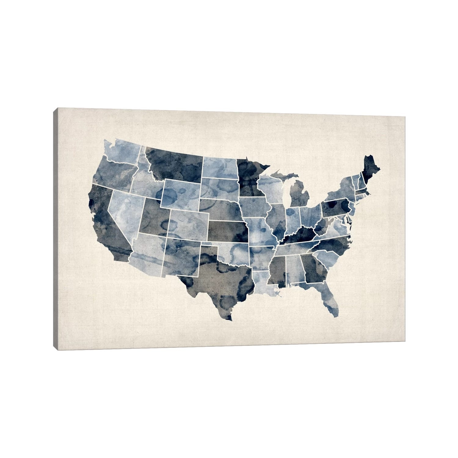 iCanvas "World Map Paint Drops IV" by Michael Tompsett Canvas Print ...