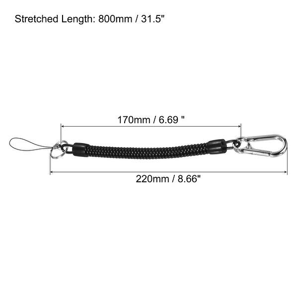 Retractable Coil Spring Keychains with Big Ring 2 Pack Plastic - Bed ...