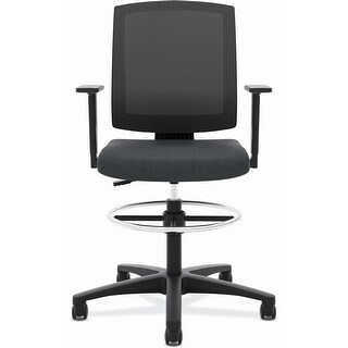 HON Mid-Back Mesh Task Stool with Fixed Arms, Black - Bed Bath & Beyond ...