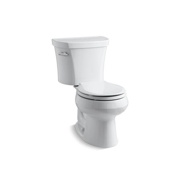 Kohler Wellworth 2-Piece Round-Front 1.28 Gpf Toilet & Left-Hand Trip ...