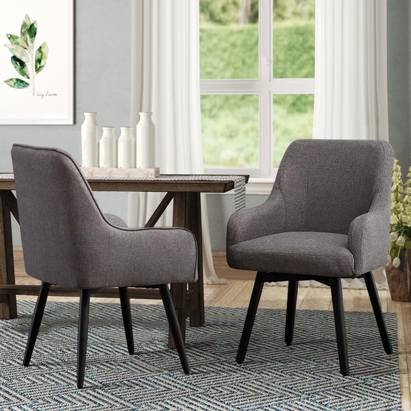 Faux Leather Upholstered Dining Chairs with Checked Pattern, Set of 4 ...