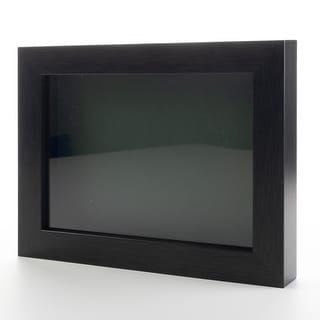 Charcoal 5x7 Wood Shadow Box with Green Acid-Free Backing - With 5/8 ...