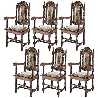 Design Toscano Charles II Chairs: Set of Six Armchairs - Bed Bath ...