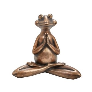 Praying Yoga Frog Garden Statuary Copper/Bronze Polyresin Decorative ...