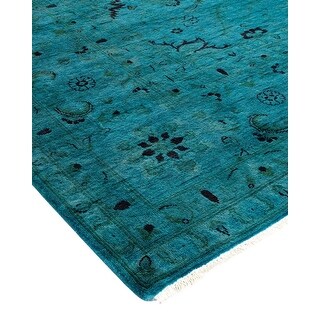 Fine Vibrance, One-of-a-Kind Hand-Knotted Area Rug - Blue, 9' 2" x 12 ...