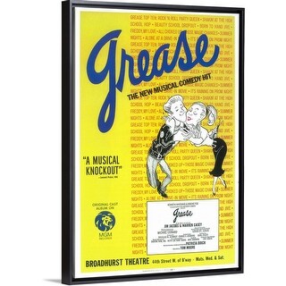 "Grease (Broadway) (1972)" Black Float Frame Canvas Art - Bed Bath ...