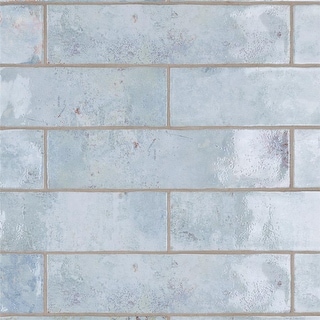 Merola Tile Biarritz Blue 3" x 12" Ceramic Wall Tile - Bed Bath ...