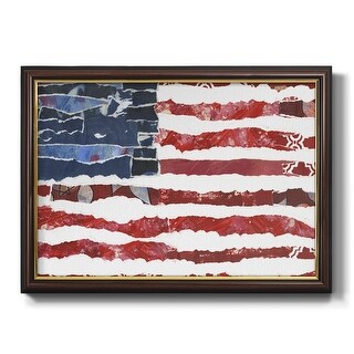 Patriotic Collage Flag I Premium Framed Canvas- Ready to Hang - Bed ...