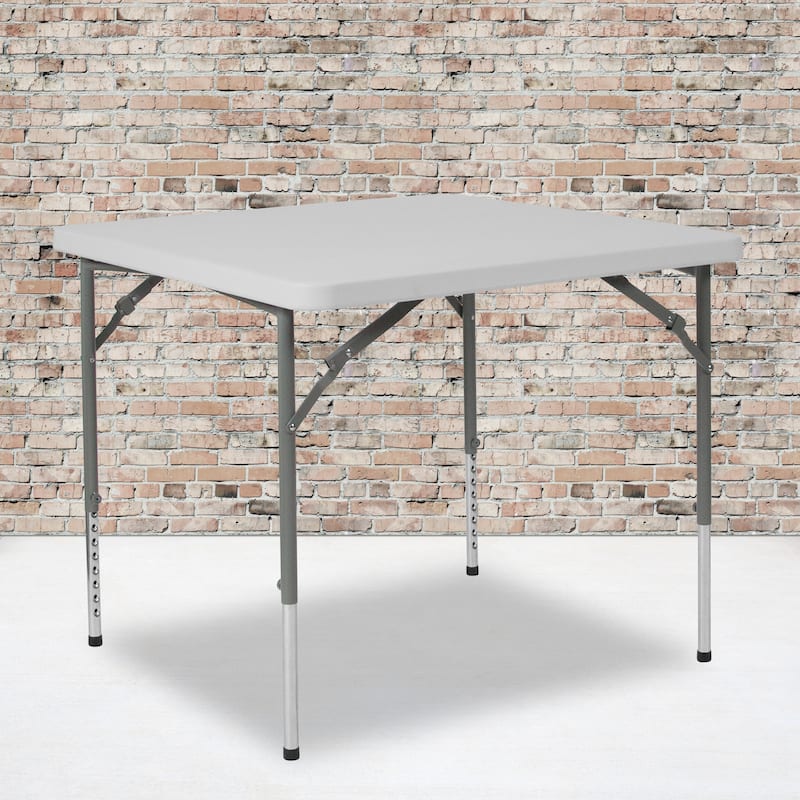 Plastic Height Adjustable Folding Table - Overstock - 10629921