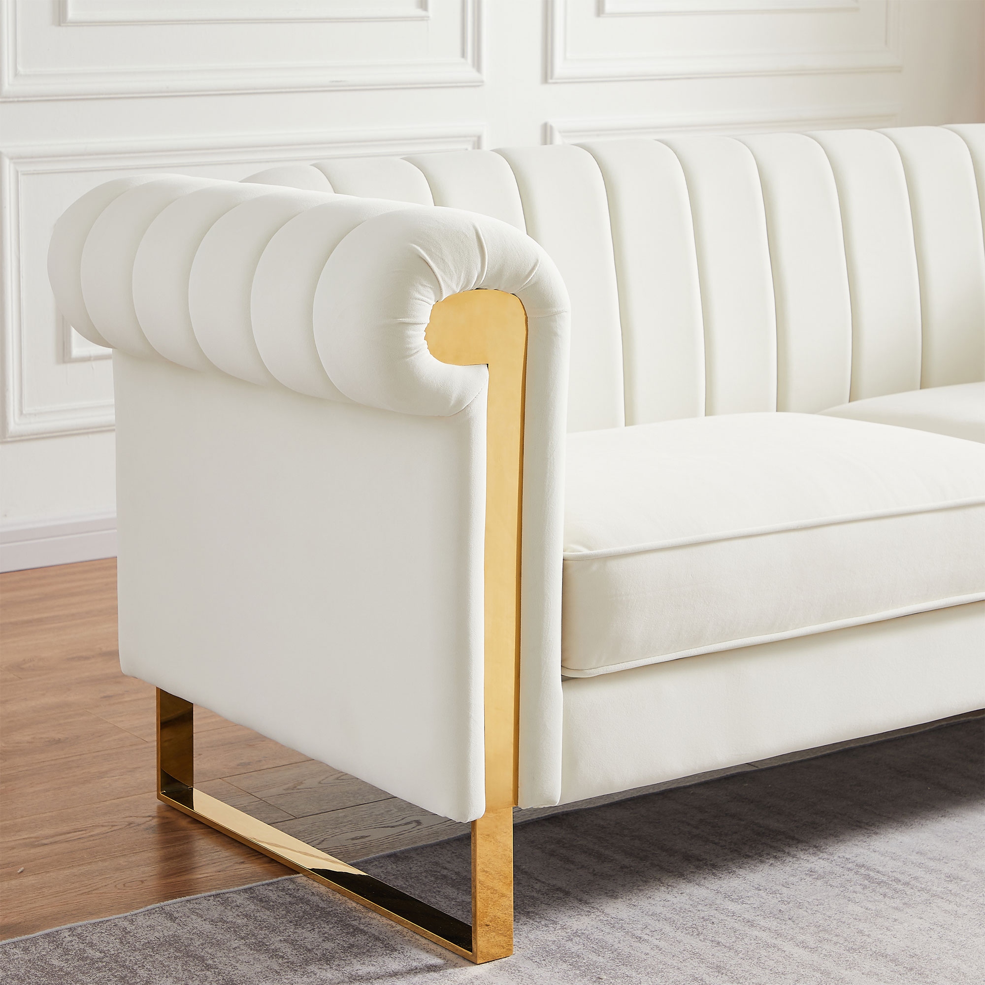 Sofa with stainless steel legs store