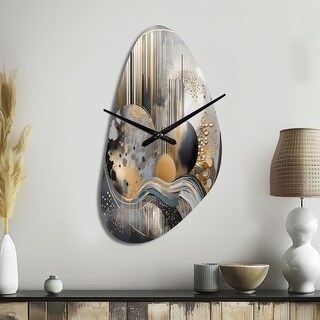 Soft Colors Marble Abstract I - Abstract Marble Large Wall Clocks ...