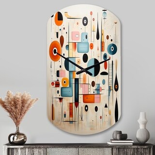 Pink Blue Mid Century Whimsical Wonders III - Abstract Midcentury Wall ...