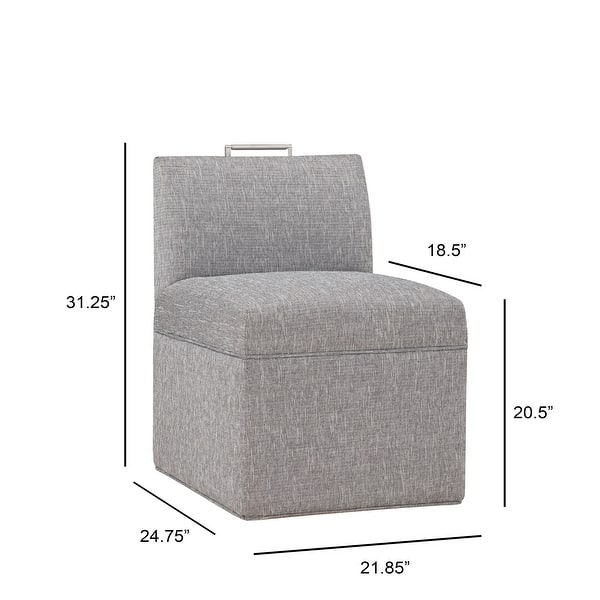 Dayla Modern Fabric Upholstered Caster Dining Chair by Greyson Living ...