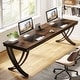 78.74" Extra Long Double Computer Desk with Unique Metal Legs for Home ...
