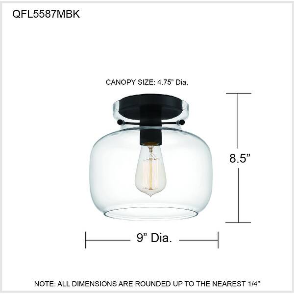 Lorah 1-Light Matte Black Flush Mount - Matte Black - Bed Bath & Beyond ...