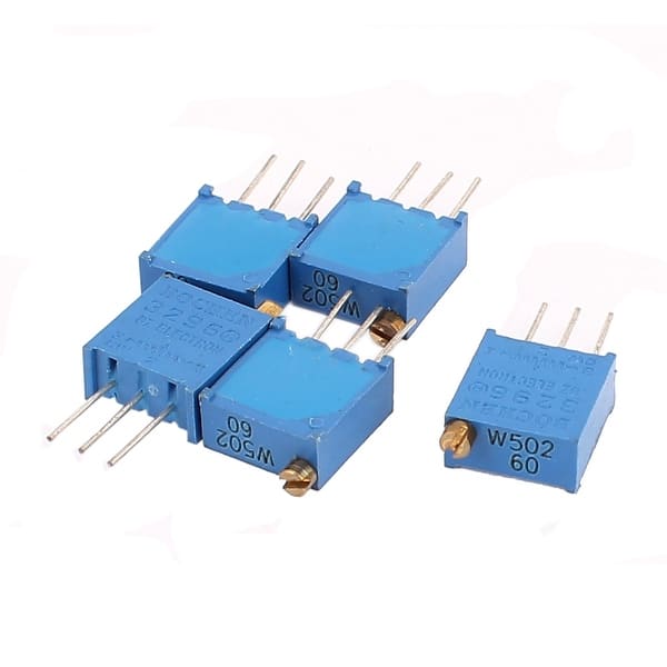 5 Pcs Potentiometer Trimmer Variable Resistor Resistive 3296 W502 5K ...