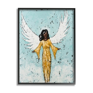 Stupell Angel Wings Woman Portrait Framed Giclee Art, Design by Jade ...
